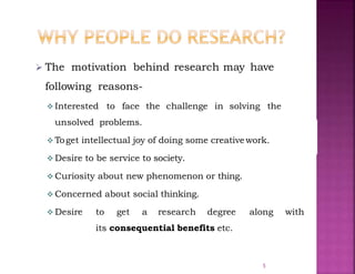 Basics of research in research methodology | PPTX | Science