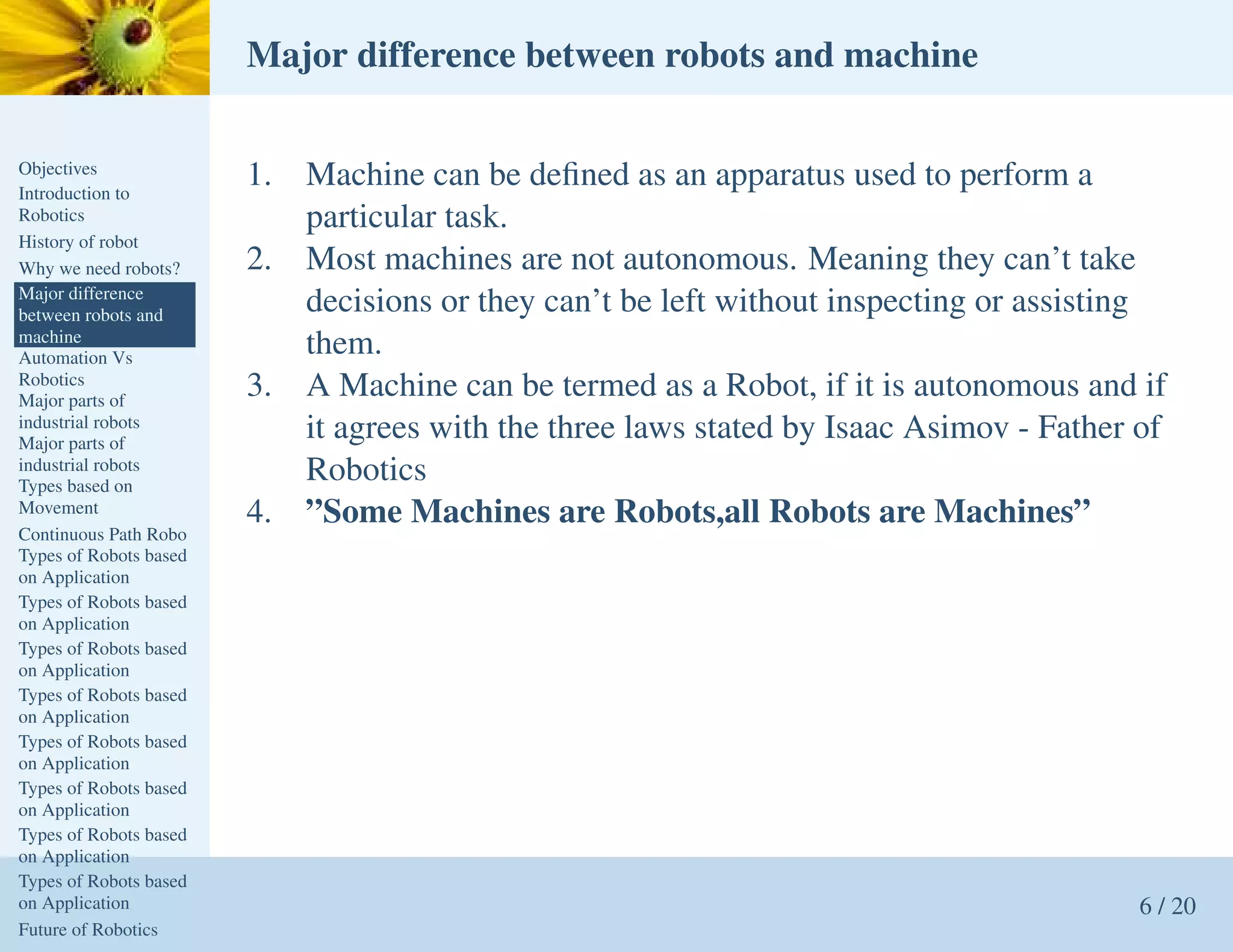 Basics of robotics | PPT