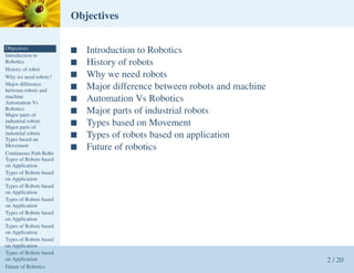 Basics of robotics | PPT