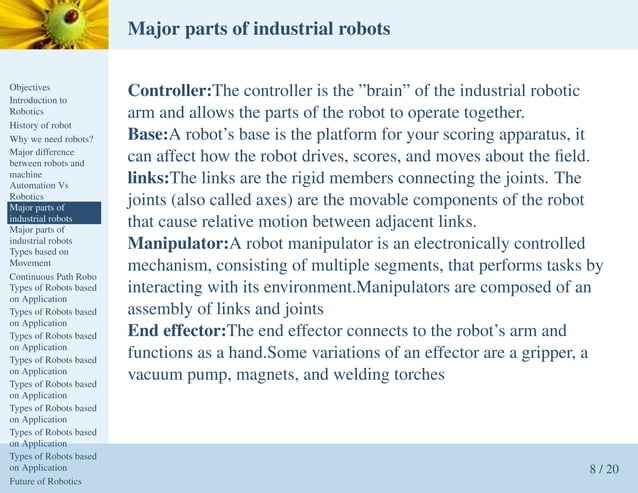 Basics of robotics | PPT | Free Download