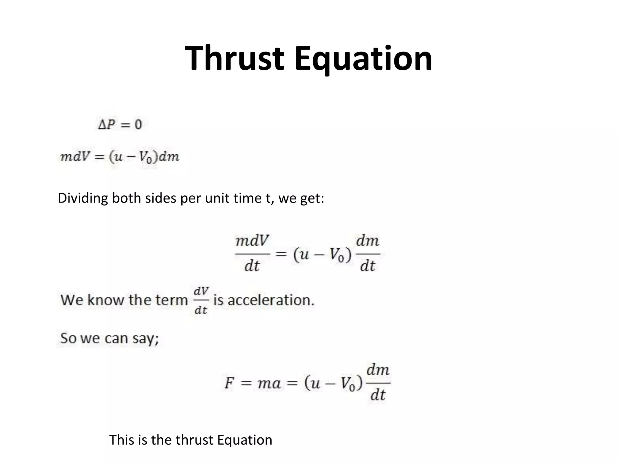 Basics of Rocket Propulsion Part 2 The Thrust Equation | PPTX