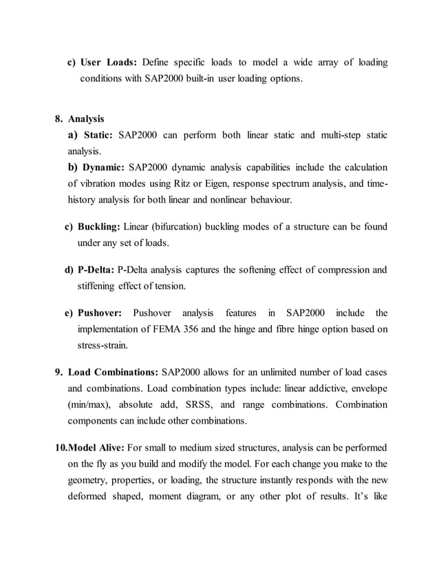 Basics of sap2000 | DOCX | Computer Software and Applications | Computing