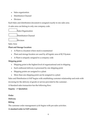 Basics of sap sd module | PDF