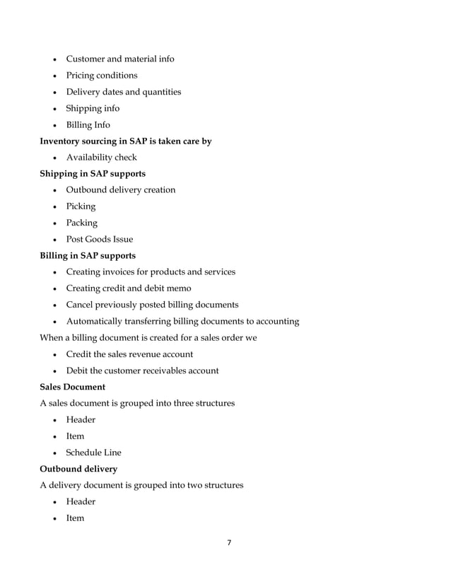 Basics of sap sd module | PDF