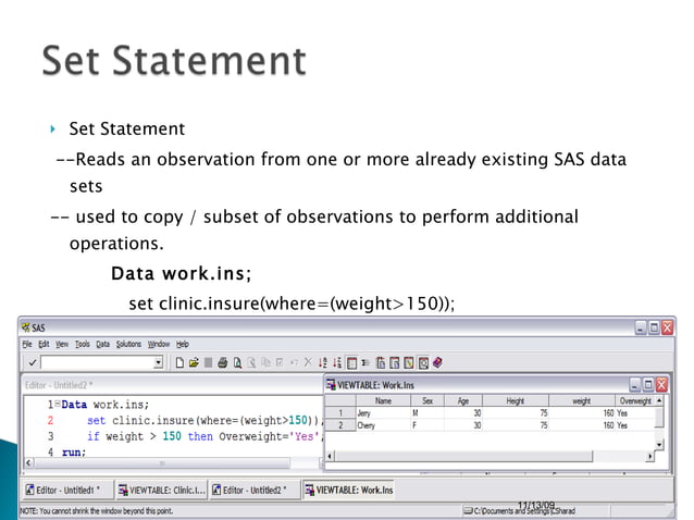 Basics Of Sas Programming Language Ppt