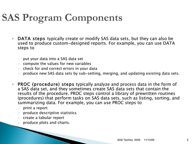 Basics Of SAS Programming Language | PPT Basics Of SAS Programming Language | PPT