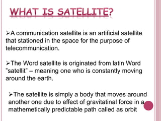 Basics of satellite | PPTX