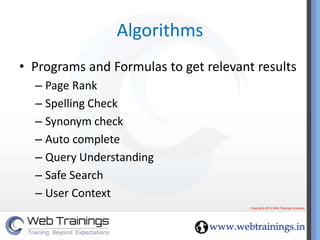 Basics of search engines and algorithms (1) | PDF