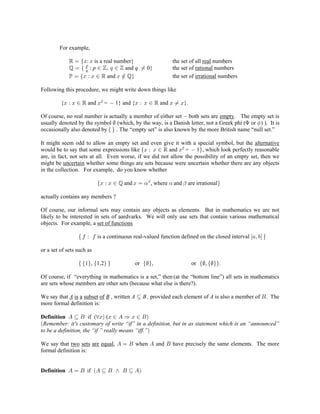 Basics of set theory | PDF