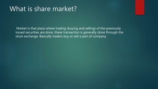Basics of share market | PPTX