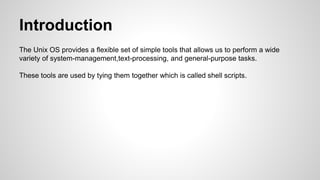 Basics of shell programming | PPTX | Operating Systems | Computer ...