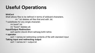 Basics of shell programming | PPTX | Operating Systems | Computer ...