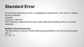 Basics of shell programming | PPTX | Operating Systems | Computer ...