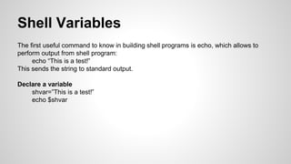 Basics of shell programming | PPTX | Operating Systems | Computer ...