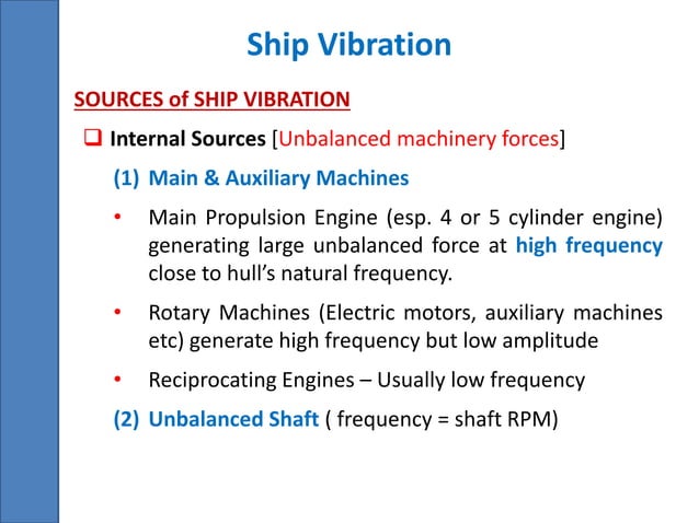 Basics of ship vibration | PPTX | Physics | Science