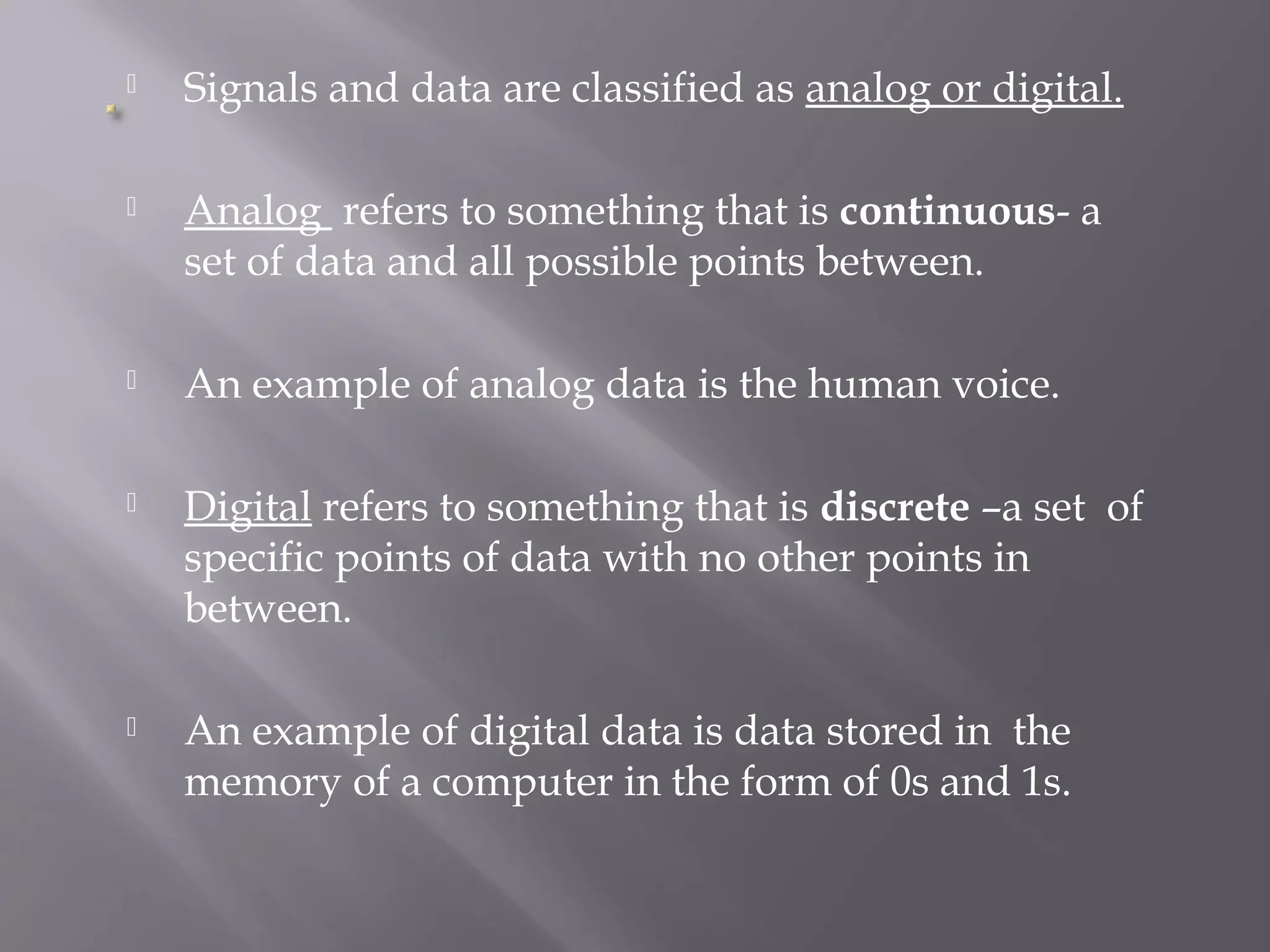 Basics of signals data communication | PPT