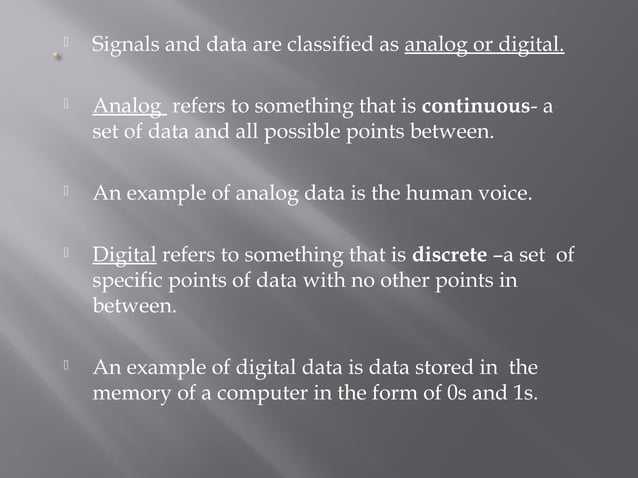 Basics of signals data communication | PPT | Digital Audio | Computer ...