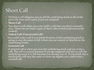 Basics Of Simple Options | PPT