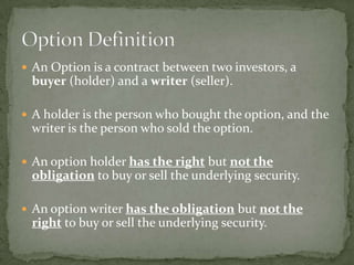 Basics Of Simple Options | PPT