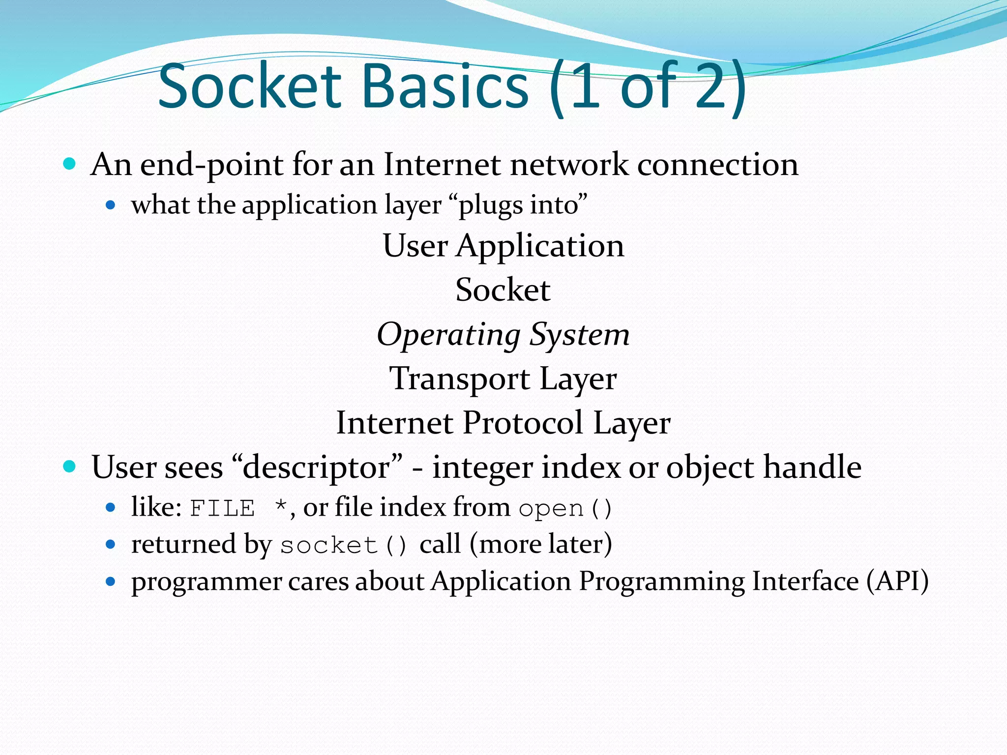Basics of sockets | PPTX