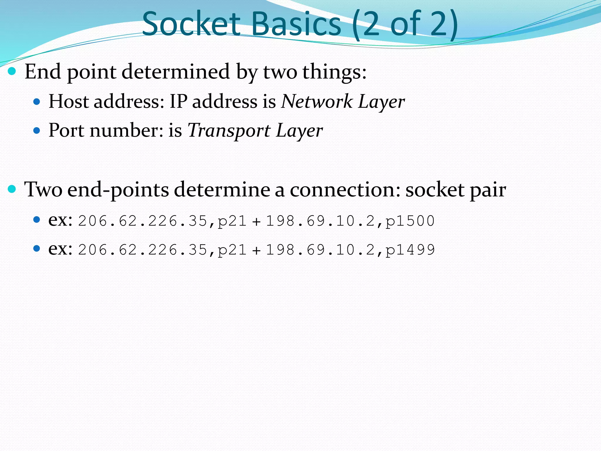 Basics of sockets | PPTX
