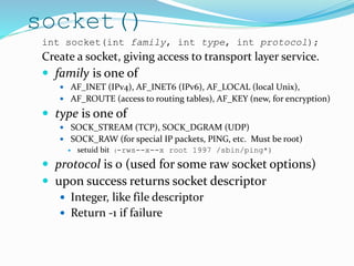 Basics of sockets | PPTX