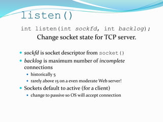 Basics of sockets | PPTX