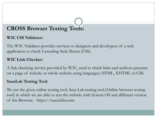 Basics of software testing webwing technologies | PPT