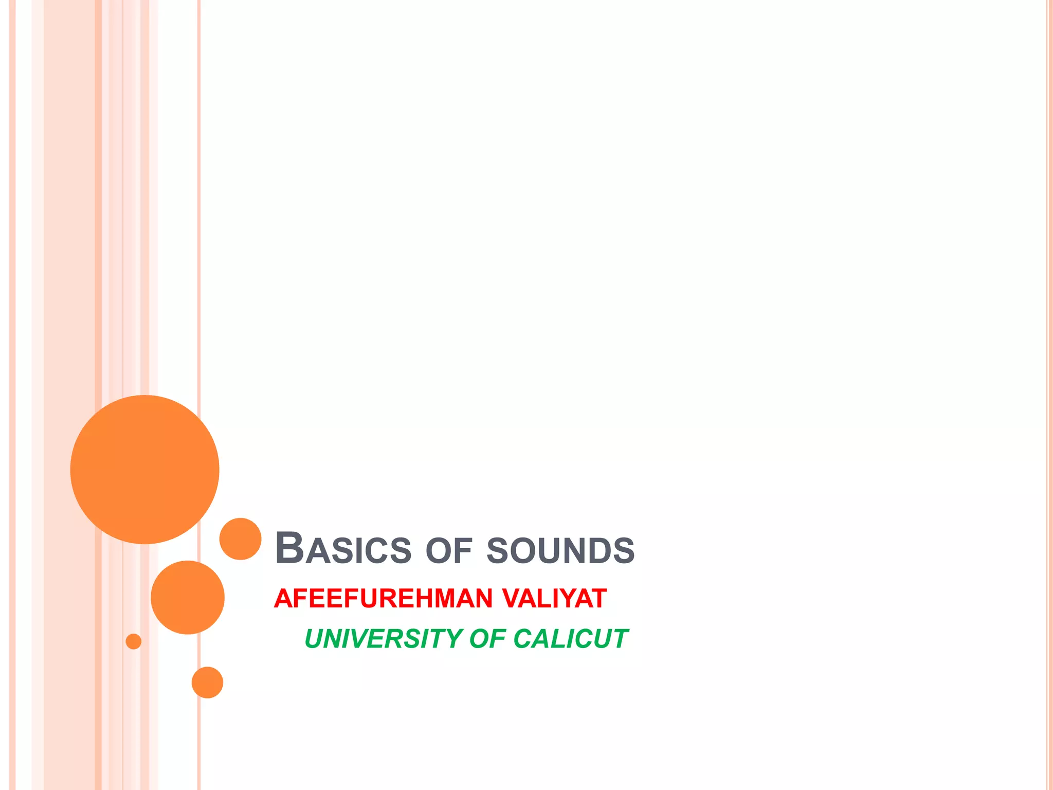 Basics of sounds | PPTX