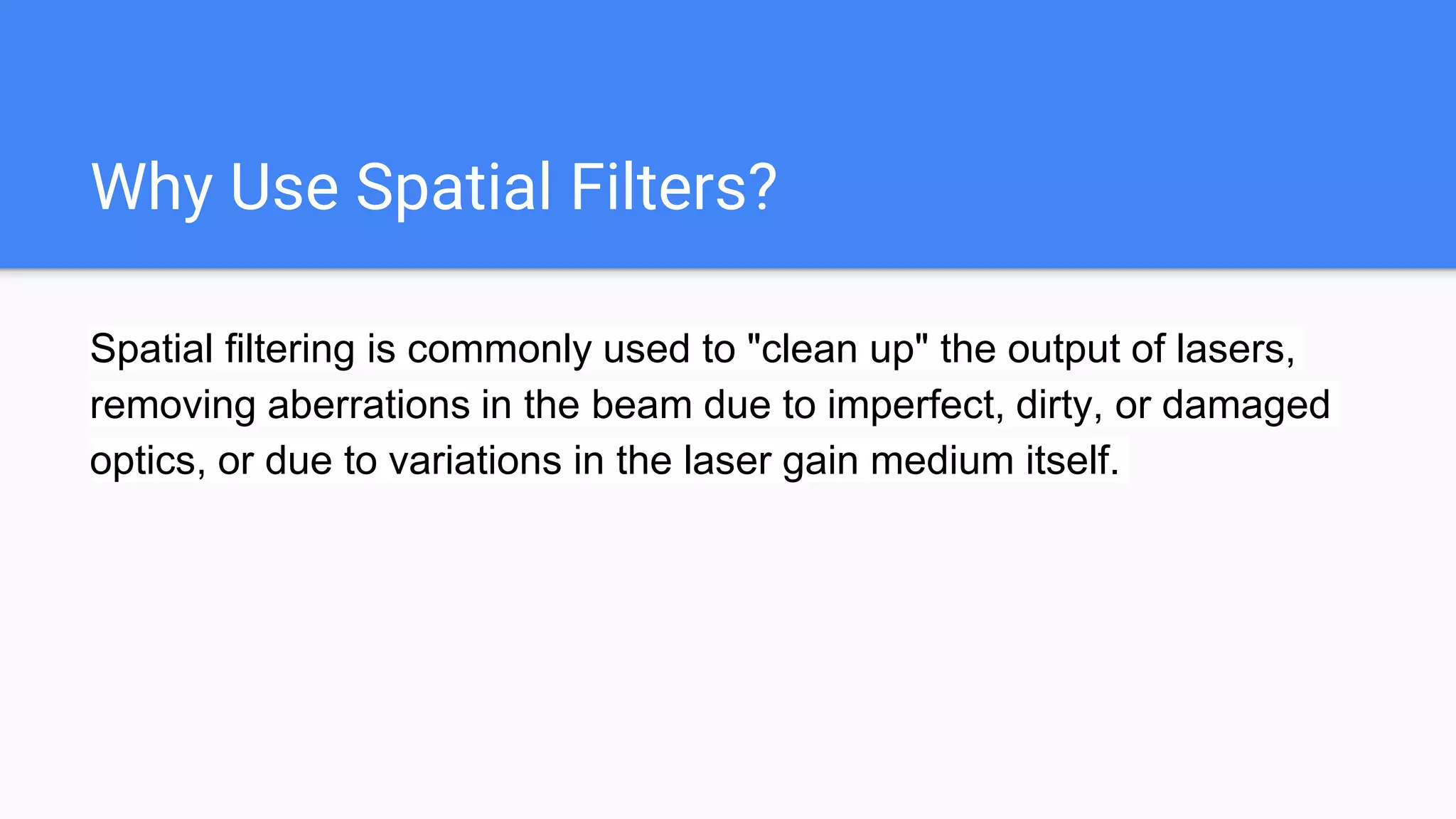 Basics of spatial filtering.pptx | Cameras and Camcorders | Consumer ...