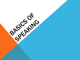 Basics of speaking | PPT