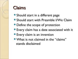 Basics of specification drafting | PPT