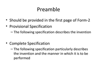 Basics of specification drafting | PPT