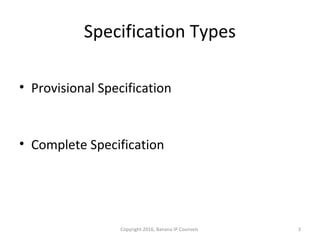 Basics of specification drafting nlsiu | PPT