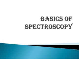 Basics of spectroscopy | PDF