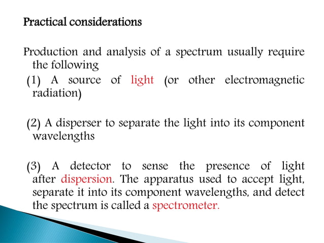 Basics of spectroscopy | PDF