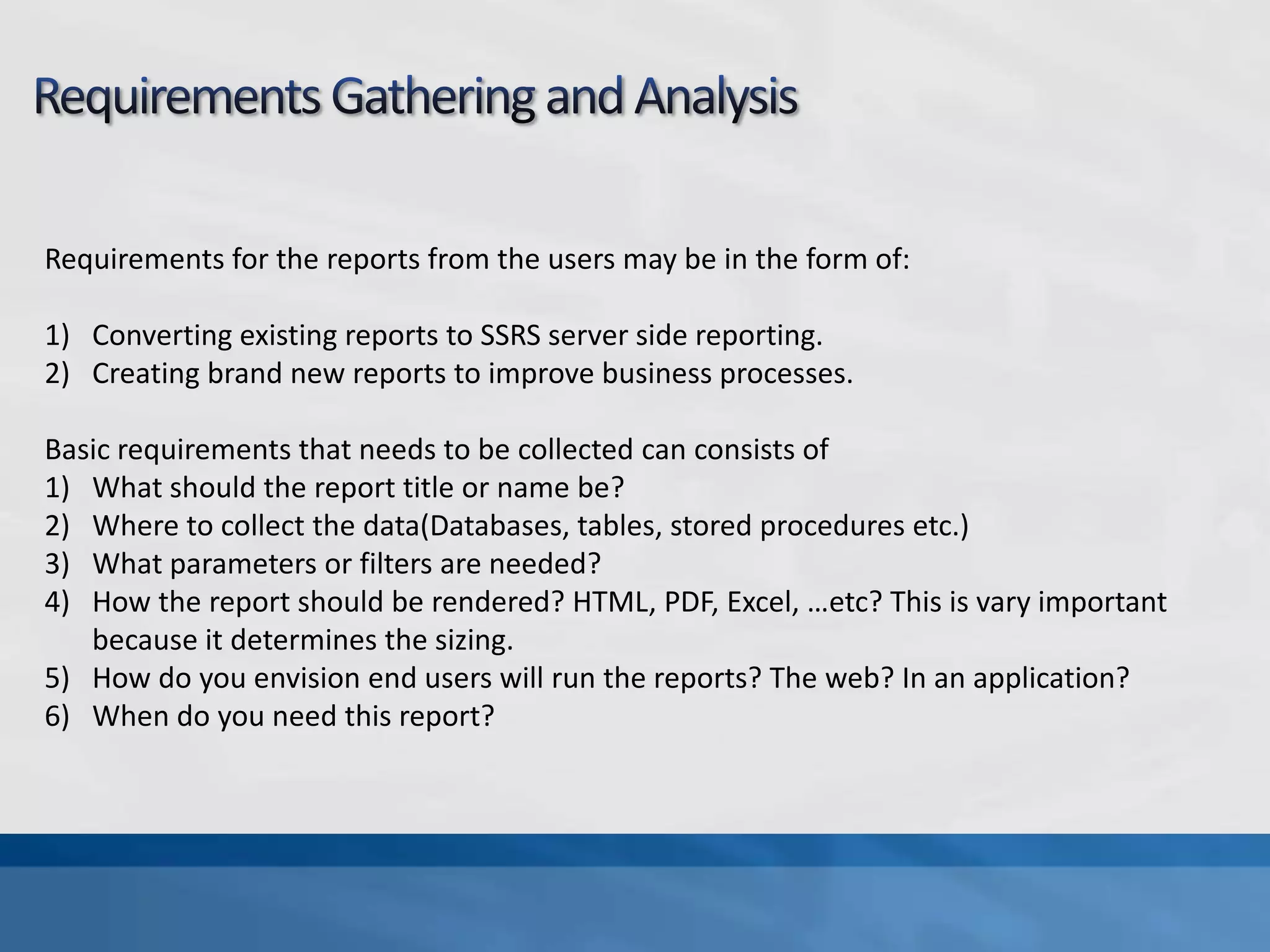 Agile Methodology Approach to SSRS Reporting | PPT