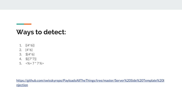 Basics of Server Side Template Injection | PPTX