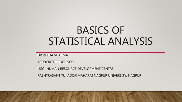 Basics of Statistical Analysis | PPTX