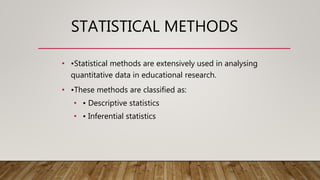 Basics of Statistical Analysis | PPTX