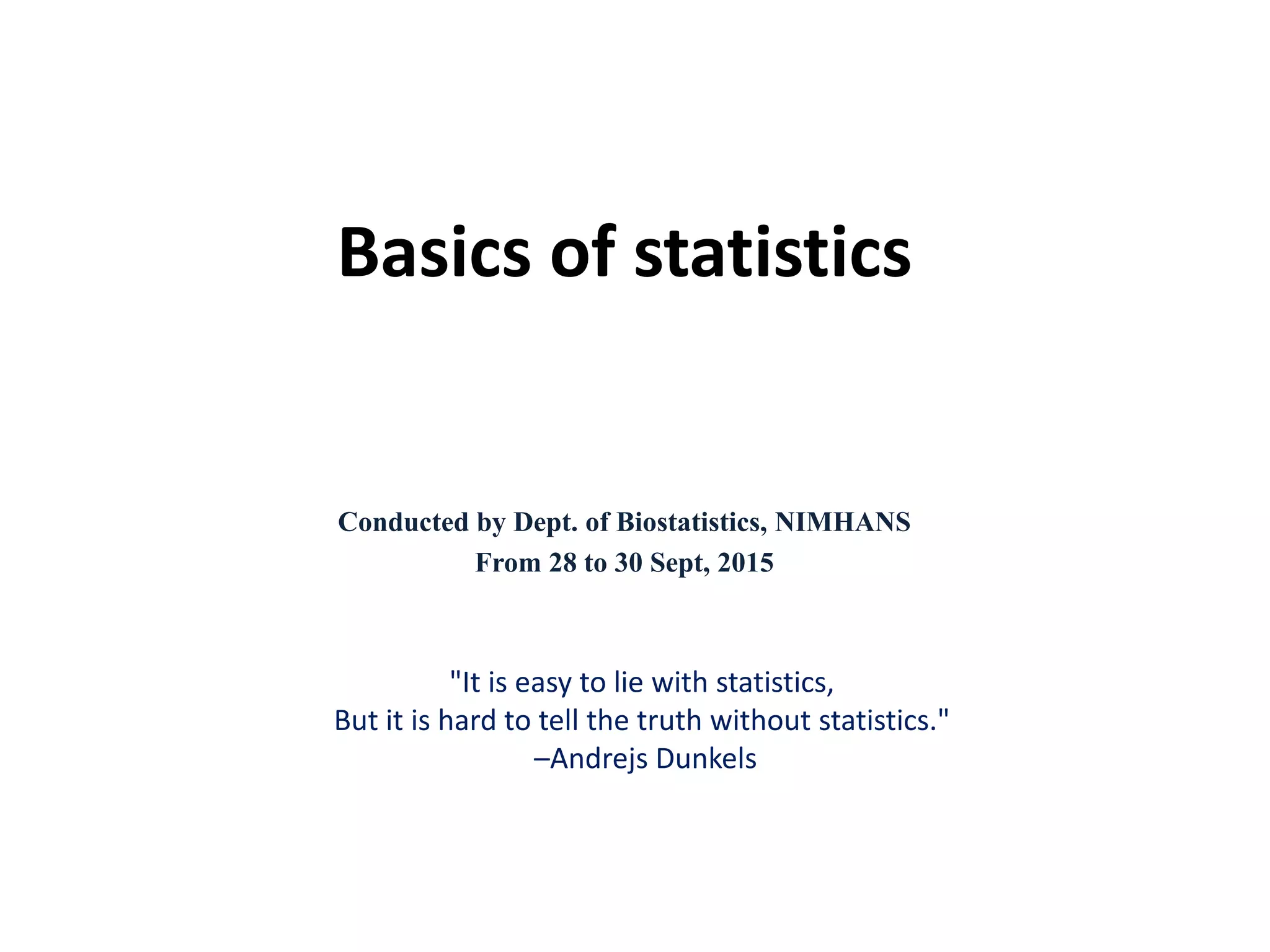 Basics of statistics | PPTX
