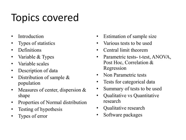 Basics of statistics | PPTX