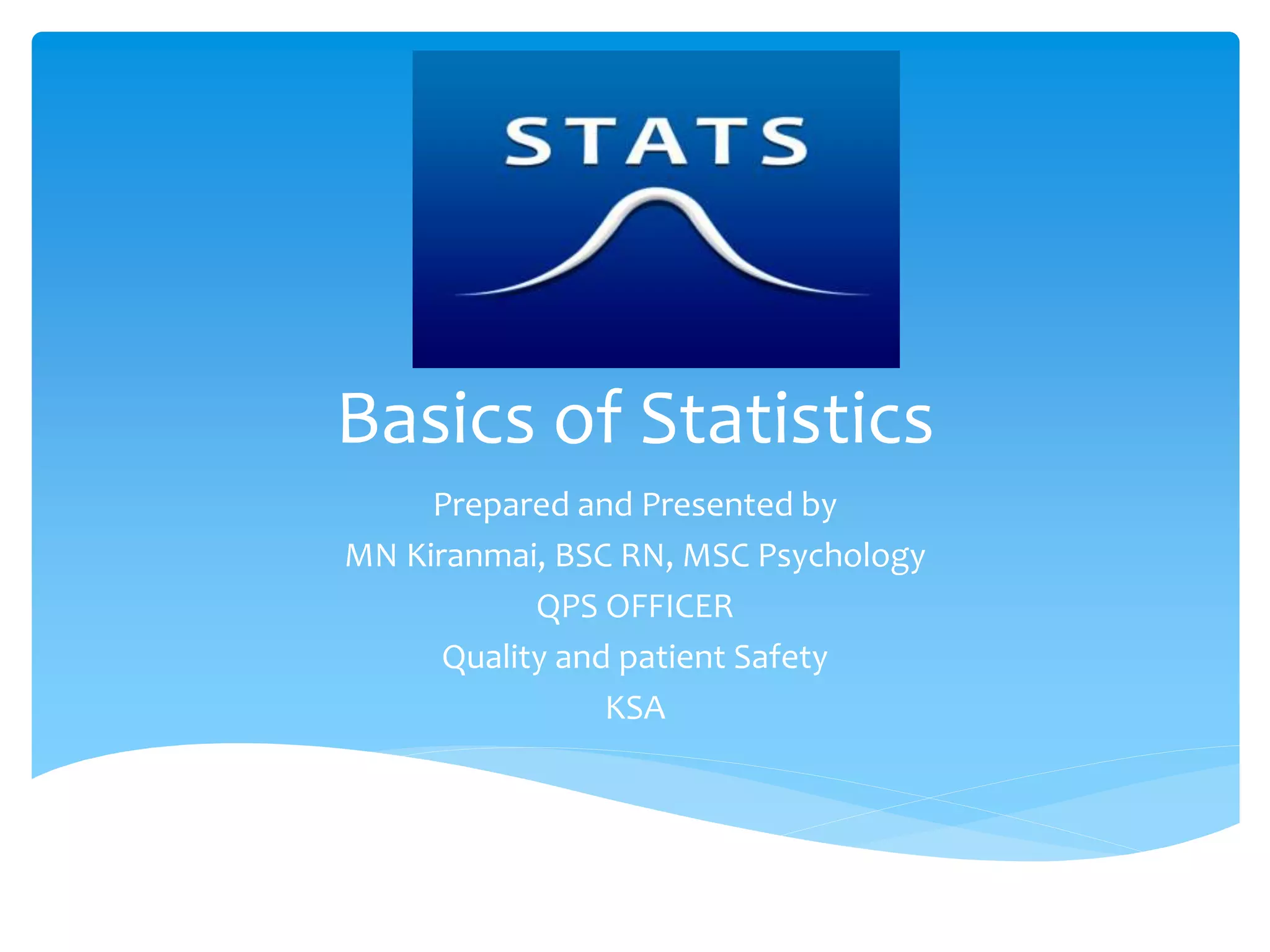 Basics of statistics | PPT