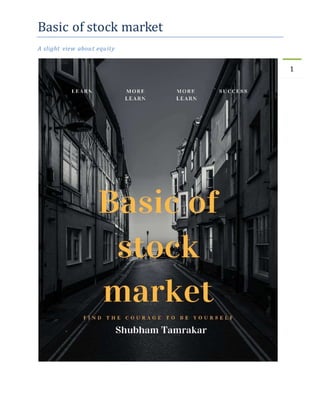 Basics of stock market | DOCX