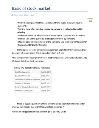 Basics of stock market | DOCX