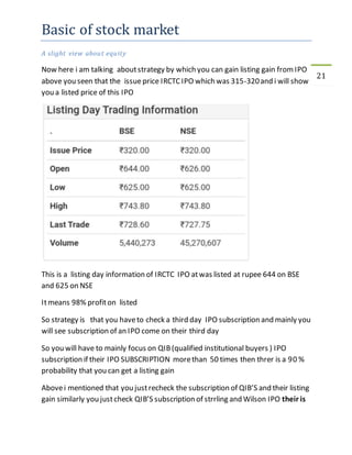 Basics of stock market | DOCX