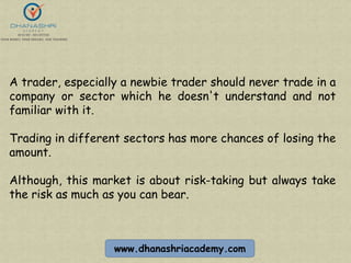 Basics Of Stock Market Trading | Stock Market Trading Principals | PPT