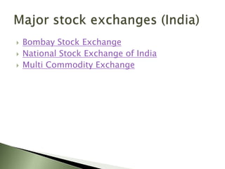 Intro to BSE & NSE | PPT