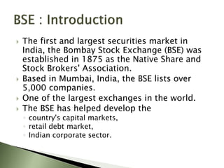 Intro to BSE & NSE | PPT