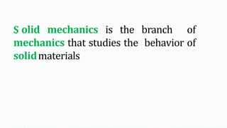 Basics of strength of materials | PPTX